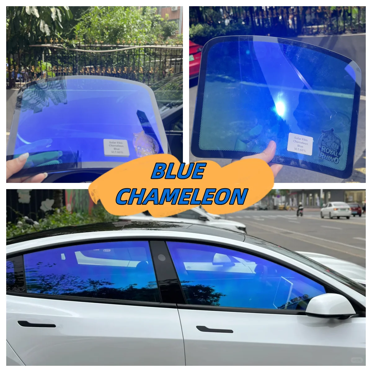 1-2-3-15M-Blue-Chameleon-VLT-60-Car-Front-Rear-Window-Tint-Windshield ...