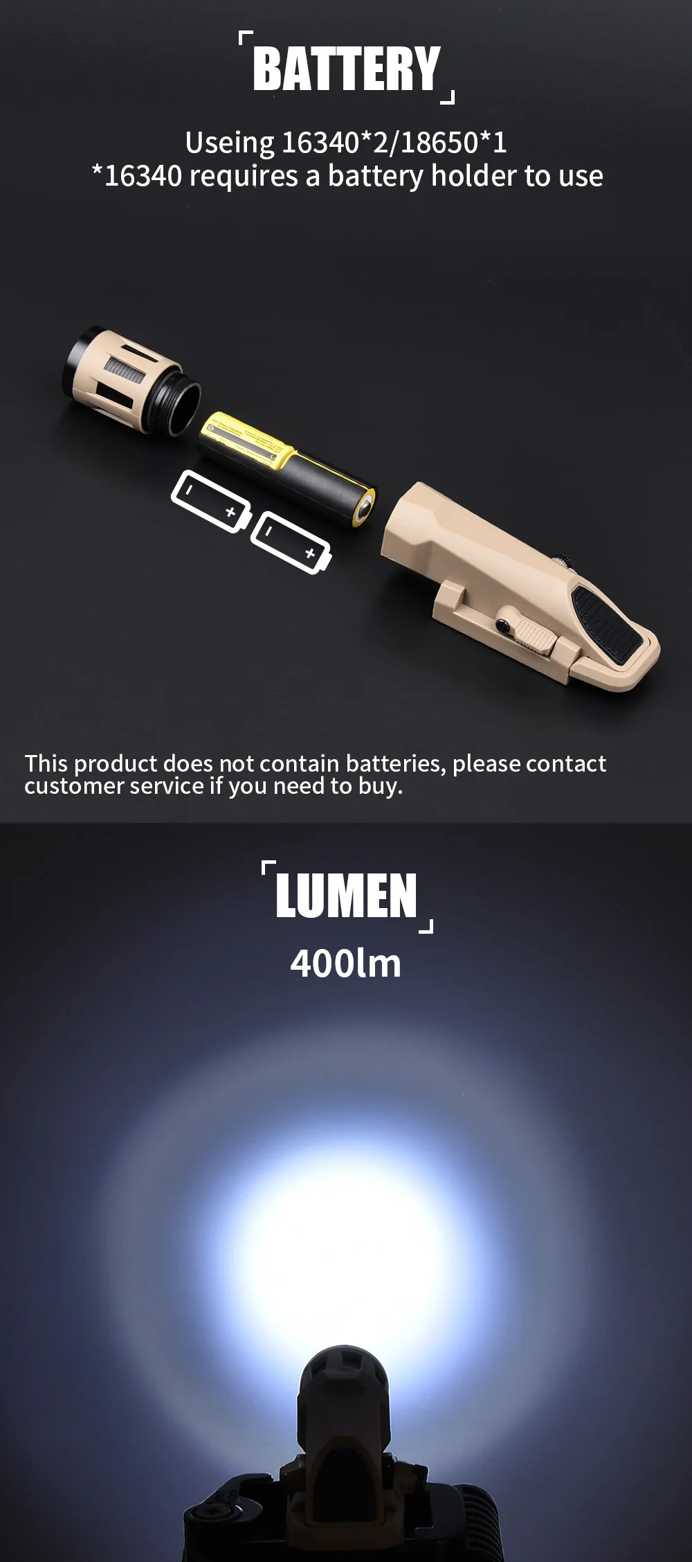 Wadsn Tactical Wmlx White Light APL Weapon Gun Light WML Airsoft ...