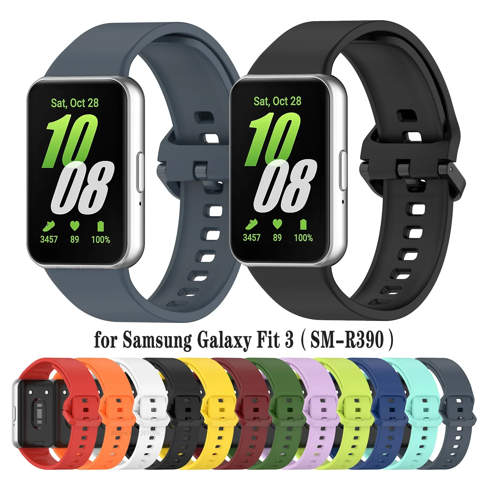 Sports Silicone Strap For Samsung Galaxy Fit 3 Band Original Bracelet ...
