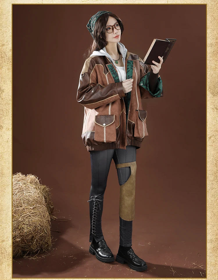 Alma Cosplay Kostüm Monster Hunter Wilds mit Brille für Frauen ...