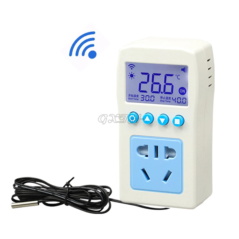 Wifi Remote Thermostat Digital Display Intelligent Automatic ...