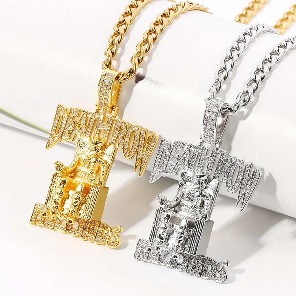 Fashion-Hip-Hop-Gothic-Pendant-Necklace-Long-Link-Chain-Letter-Necklace ...