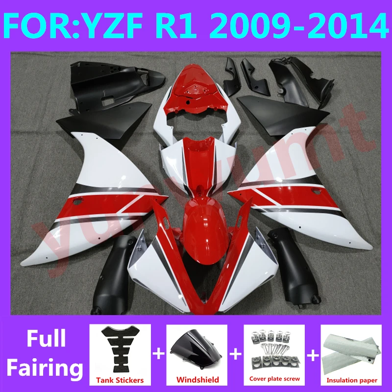 NEW ABS Motorcycle full Fairing Kit fit For YZF R1 2009 2010 2011 2012 ...