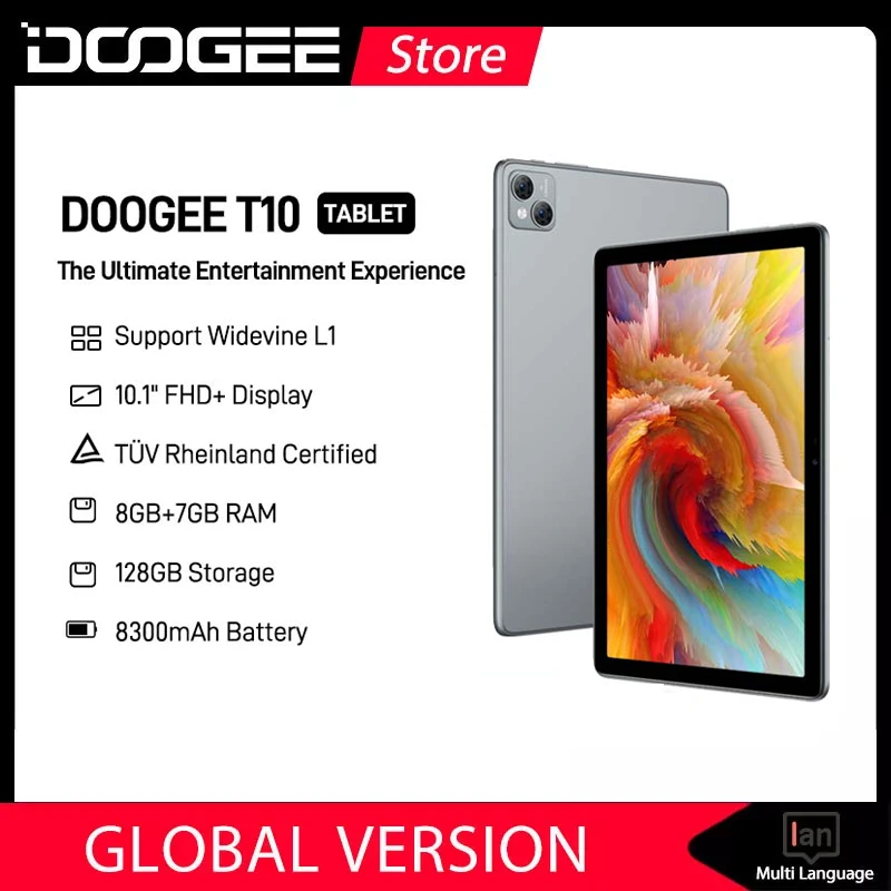 Doogee T10 Tablet 10.1 "fhd 8gb + 7gb Ram Octa Núcleo Tipo-c 128gb ...