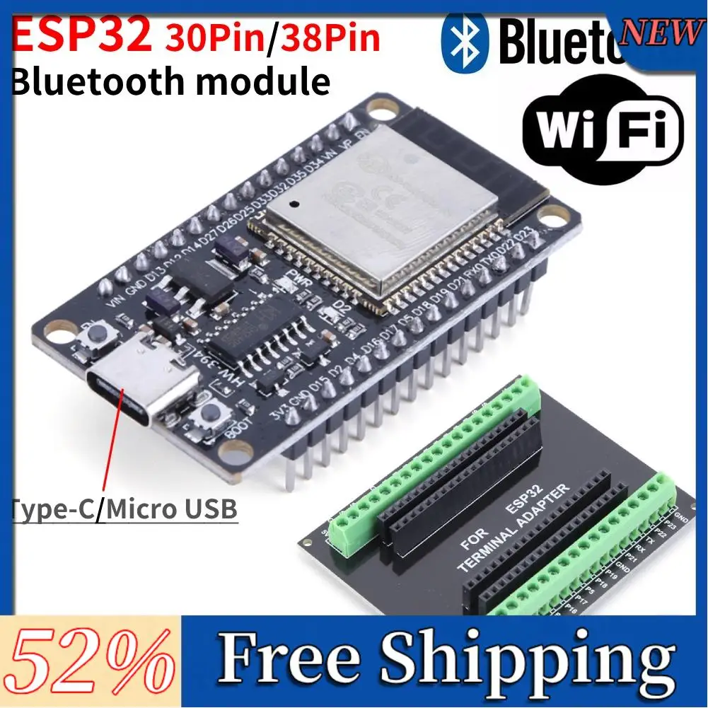 Placa-de-desarrollo-ESP32-ESP-32S-ESP-WROOM-32-m-dulo-WIFI-Bluetooth ...
