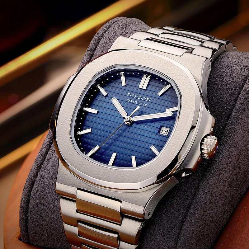 Men-Full-Automatic-Mechanical-Wristwatch-Nautilus-Design-Stainless ...