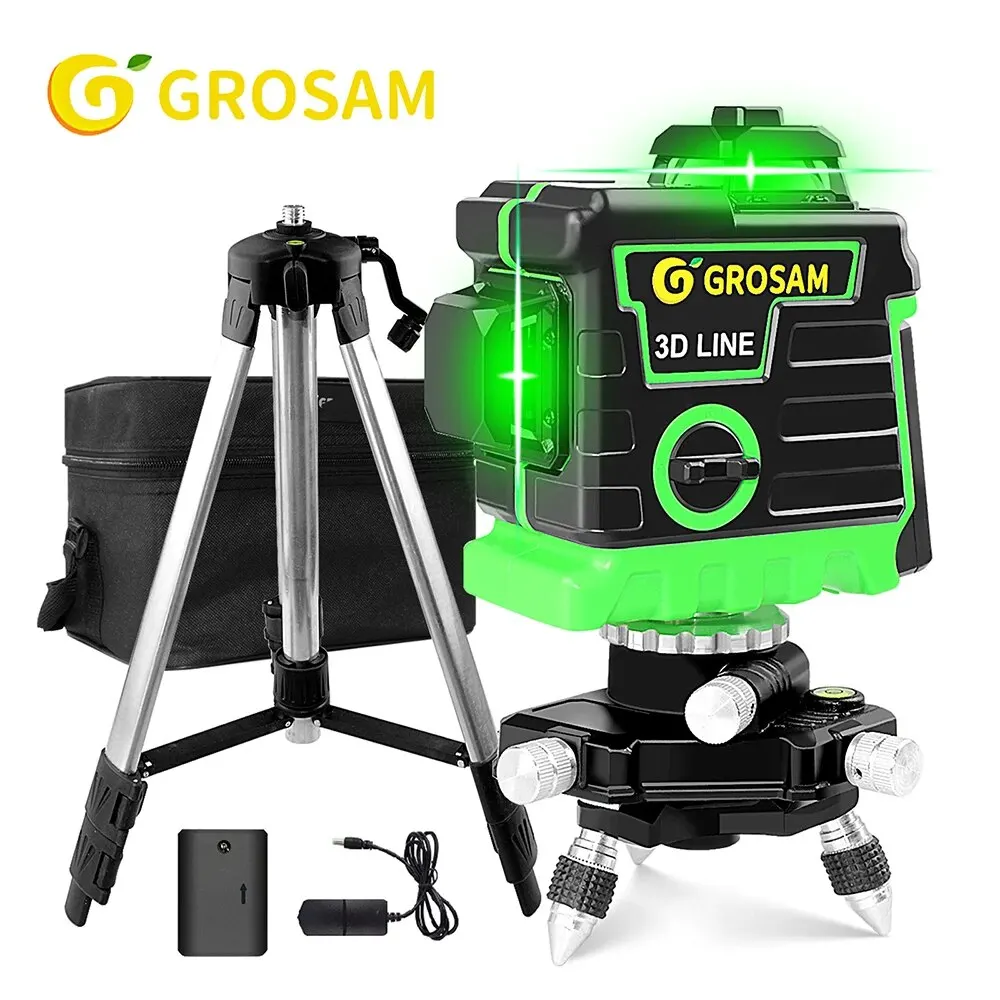 GROSAM-Laser-Level-12-Lines-3D-Level-Self-Leveling-Horizontal-and ...
