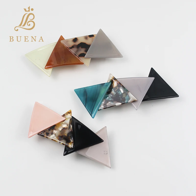 French-Acetate-Geometry-Hair-Barrette-Clip-Splicing-Triangles-Hair ...