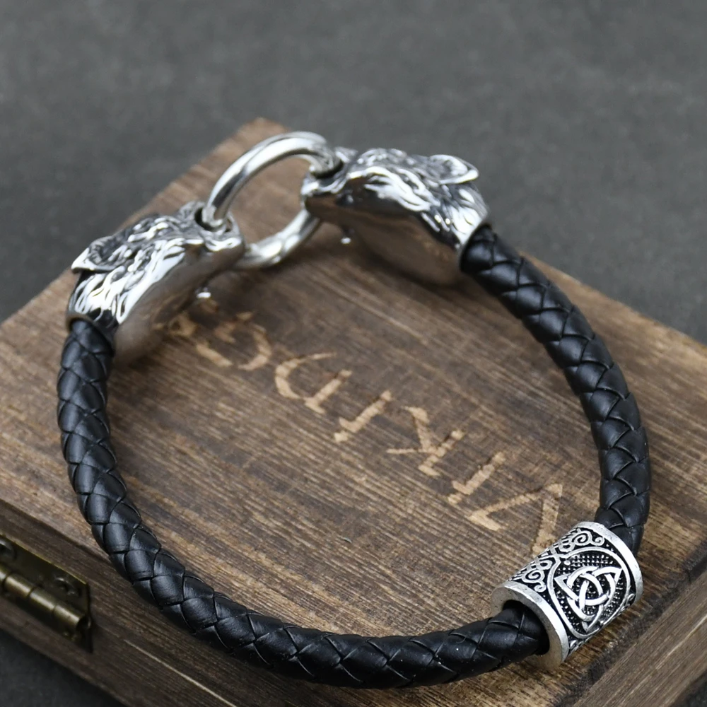 Tanio Viking Rune Valknut bransoletka z koralików męska stal nierdzewna ...