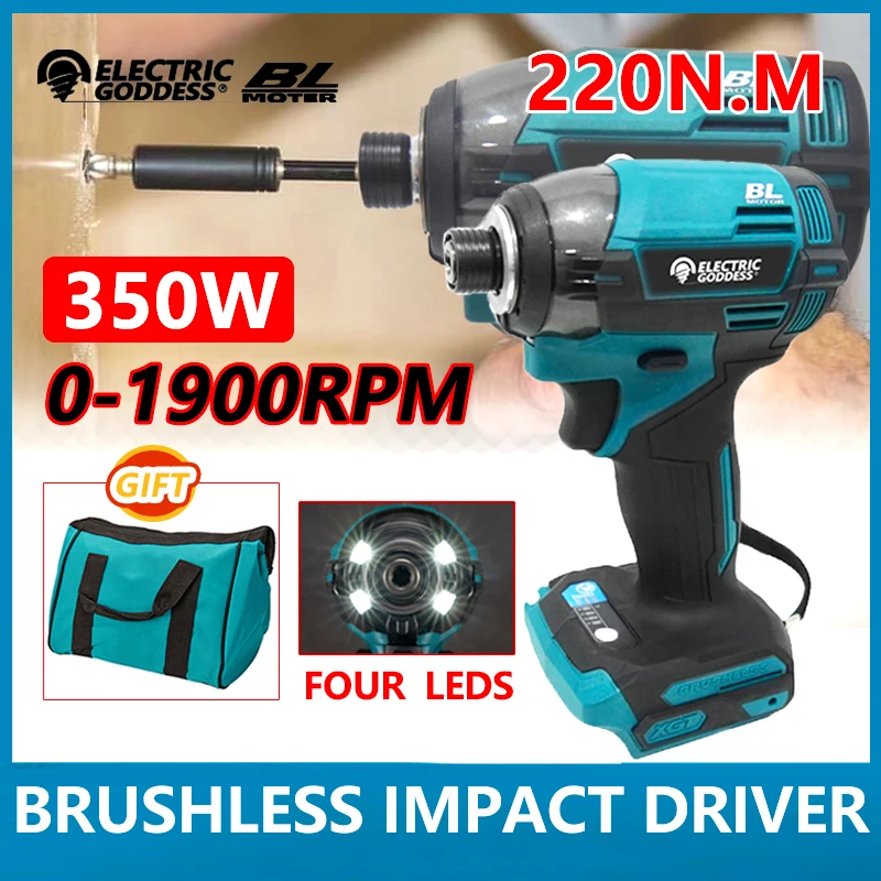 Electric-Goddess-DT002G-Brushless-Impact-Driver-40V-BL-Motor-Bare-Tool ...