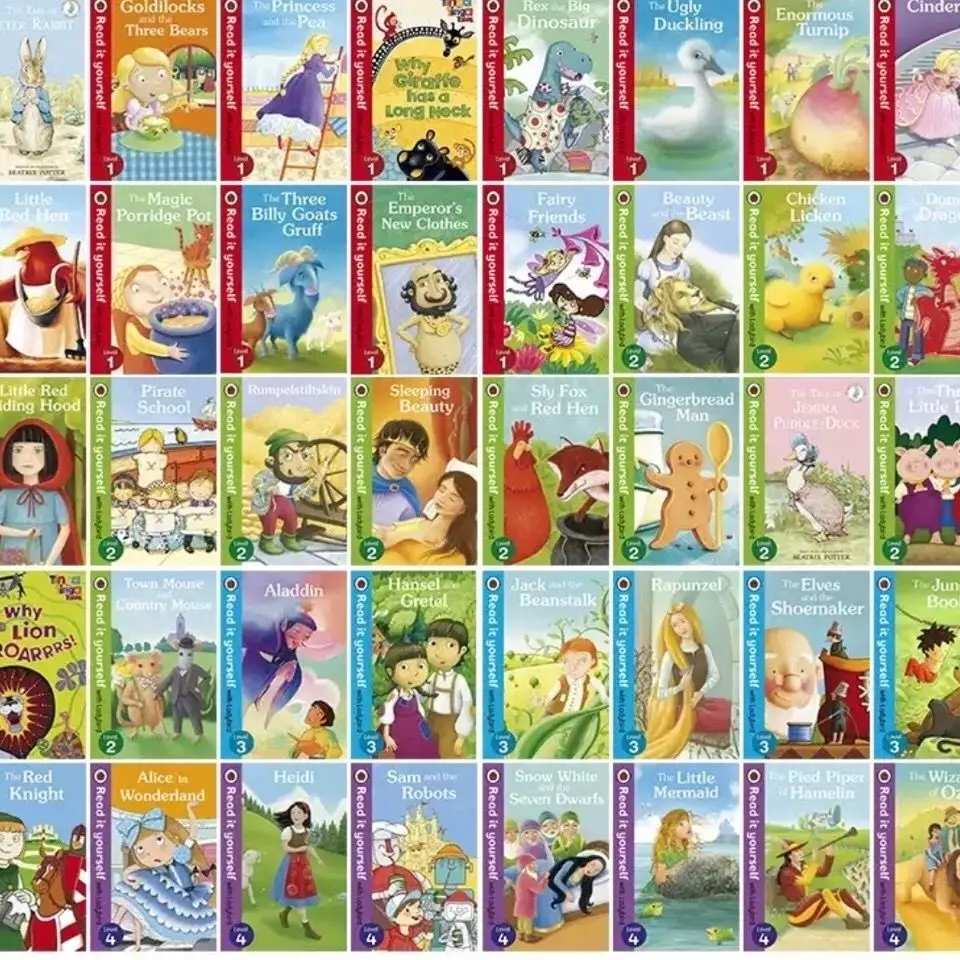 50 Books/Set Ladybird Read It Yourself Level 1 to Level 4 English ...