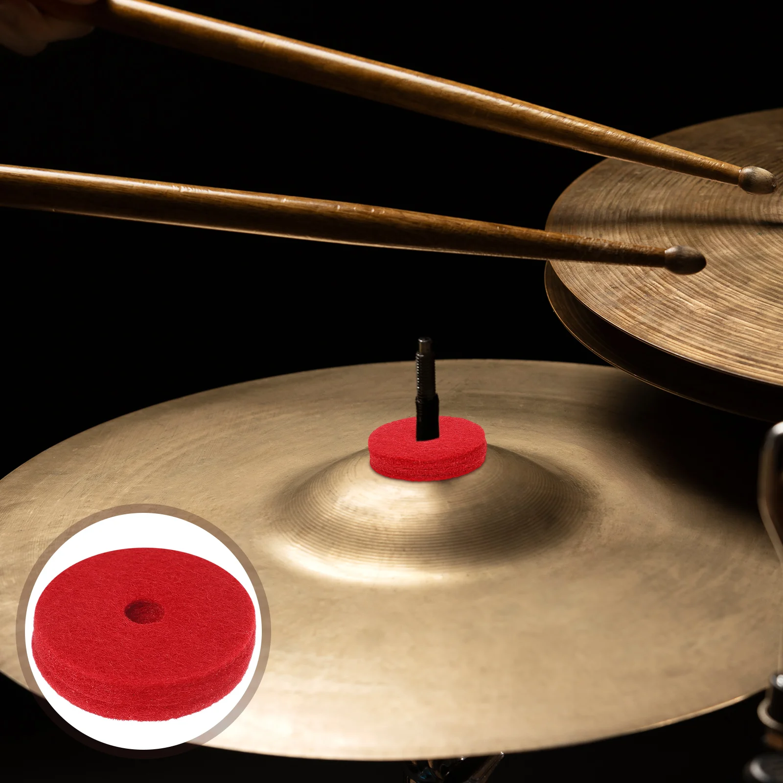 12Pcs Drum Cymbal Felt Accessories Thick Felt Washers Minimize Metal ...