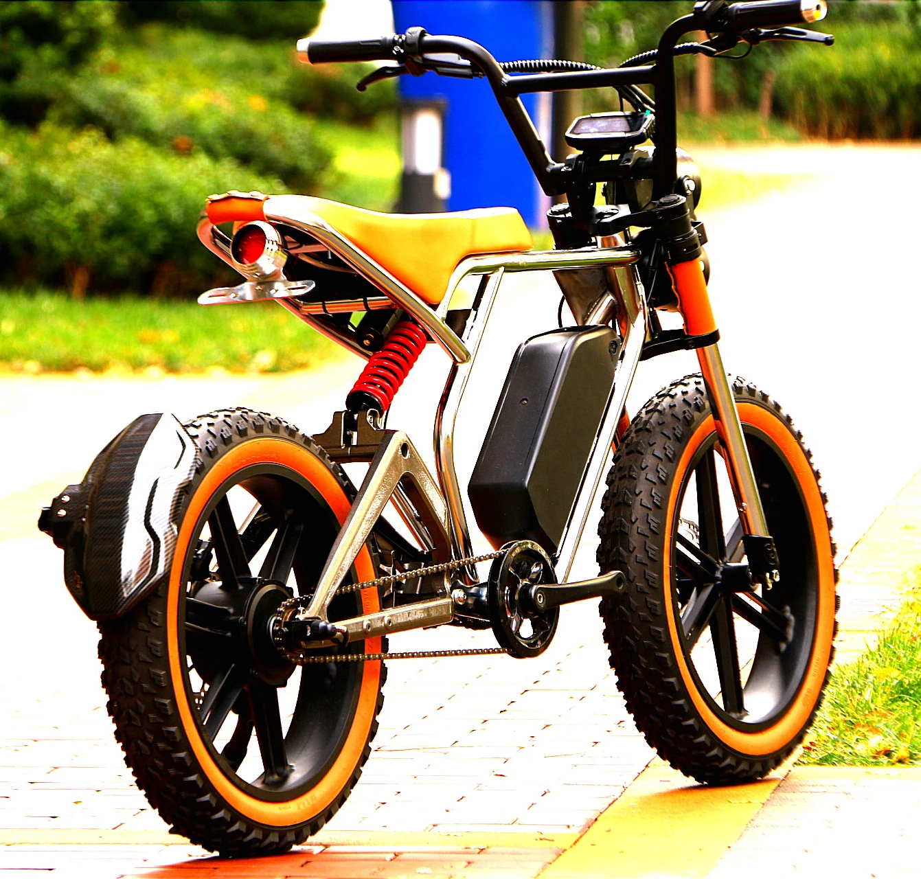 Electric-Mountain-Bike-With-Key-Electric-Motorcycles-500W-double ...