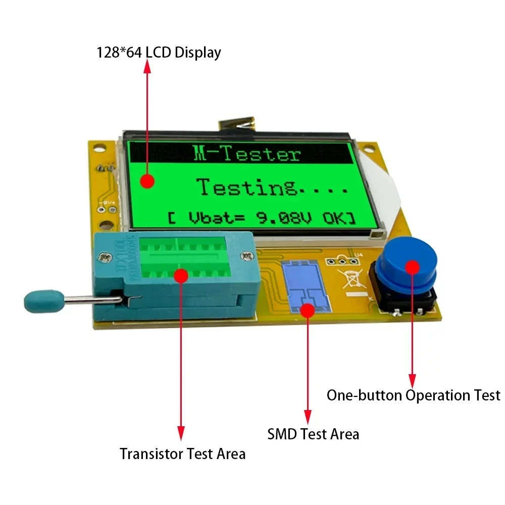 LCR-T4-T3-12846-LCD-ATMEGA328-Digital-Transistor-Tester-Meter-Backlight ...