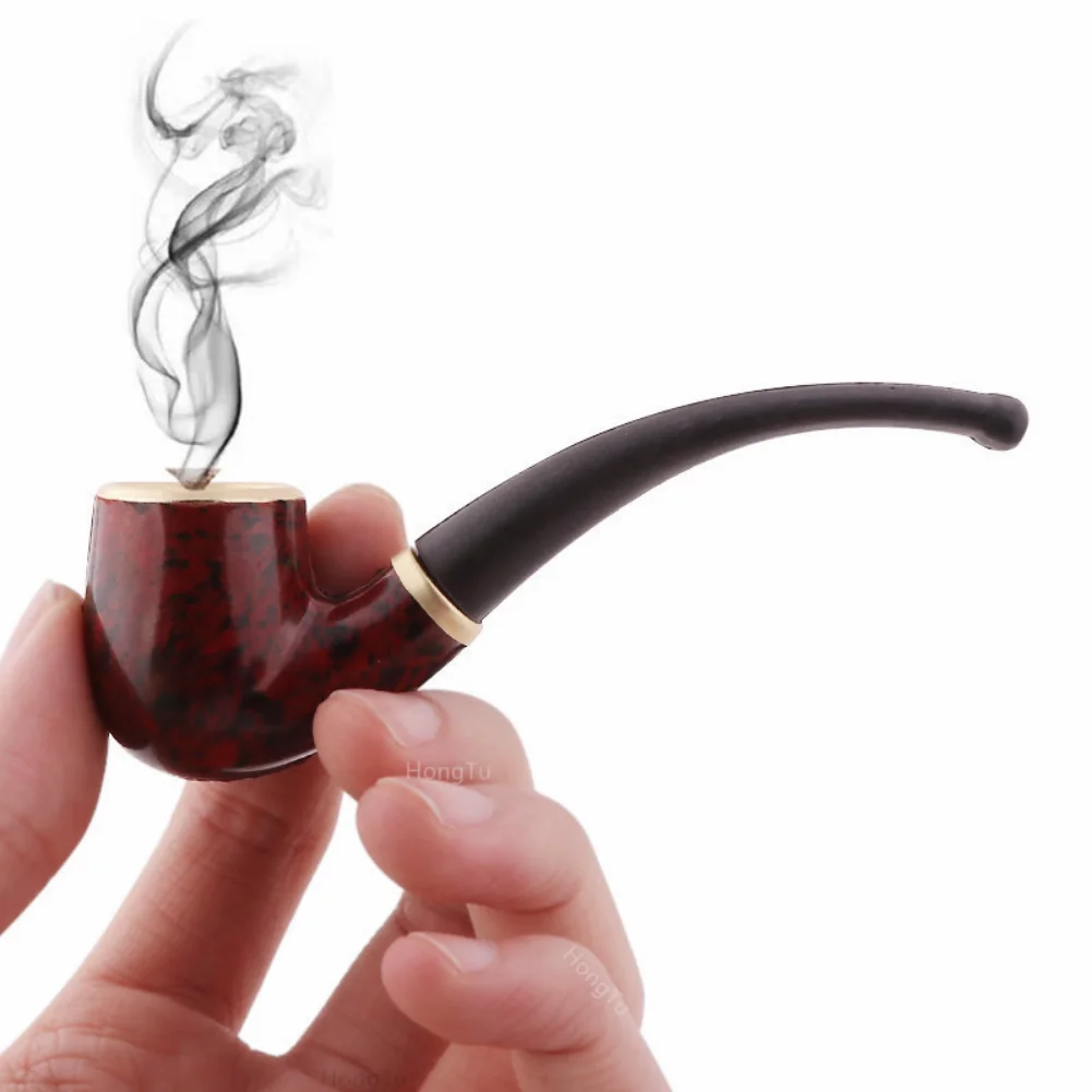 New-Tobacco-Pipe-Resin-Bent-Pipe-Cigarette-Filter-Handheld-Cigar ...
