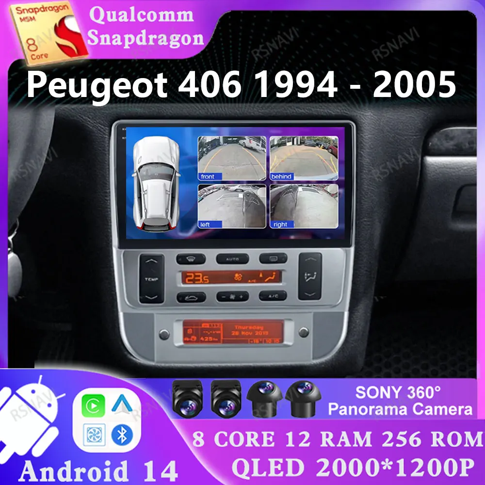 Android 14 For Peugeot 406 1994 - 2005 2 DIN GPS Viedo Player 5G WIFI ...