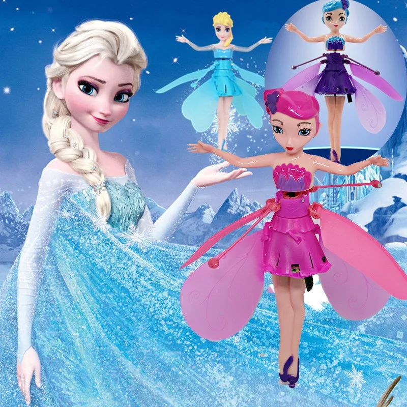 2022 New Elsa Princess Drone Rc Helicopter Aircraft Flying Toys Ball ...
