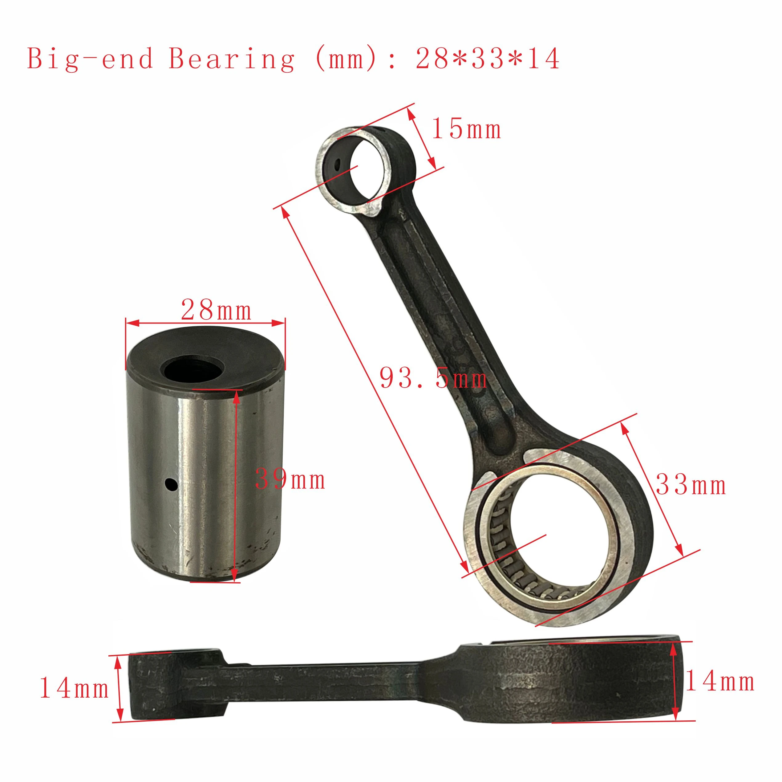 Peças da motocicleta motor biela kit para kymco gy125 gy6|connecting ...