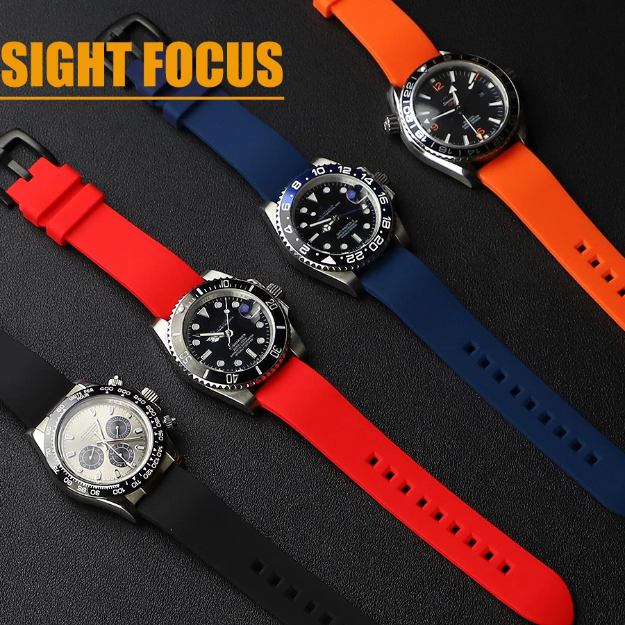 Correa-de-goma-para-reloj-Seiko-5-pulsera-deportiva-de-18mm-19mm-20mm ...
