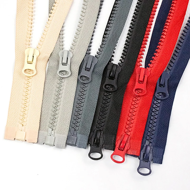 8-Open-end-Resin-Teeth-Zippers-Auto-Lock-Double-Sliders-Zippers-Coat ...