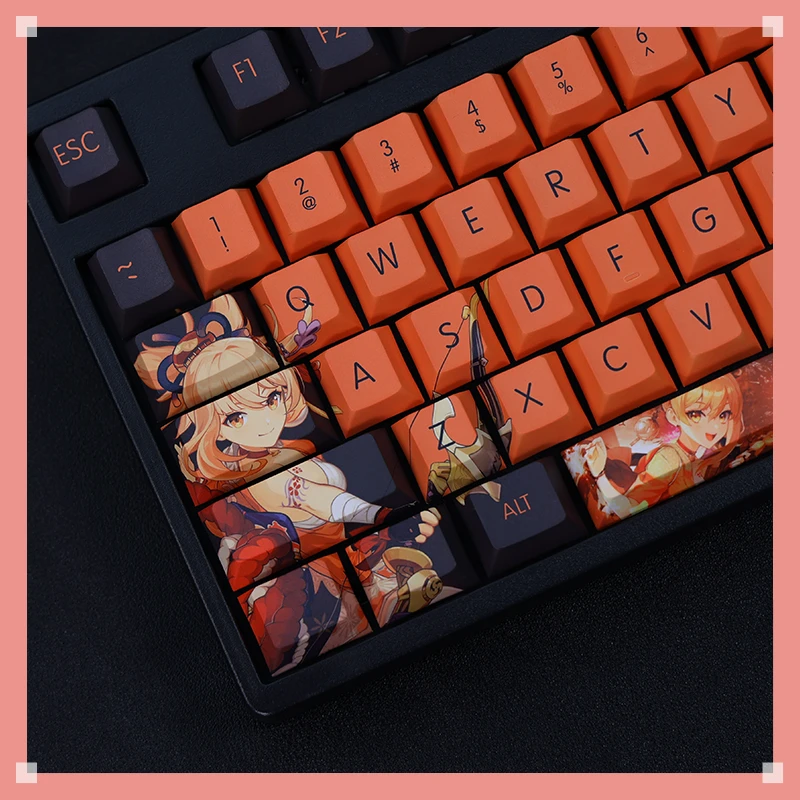 108-Keys-Set-Genshin-Impact-Yoimiya-Topics-Anime-Custom-Keycaps-Cherry ...