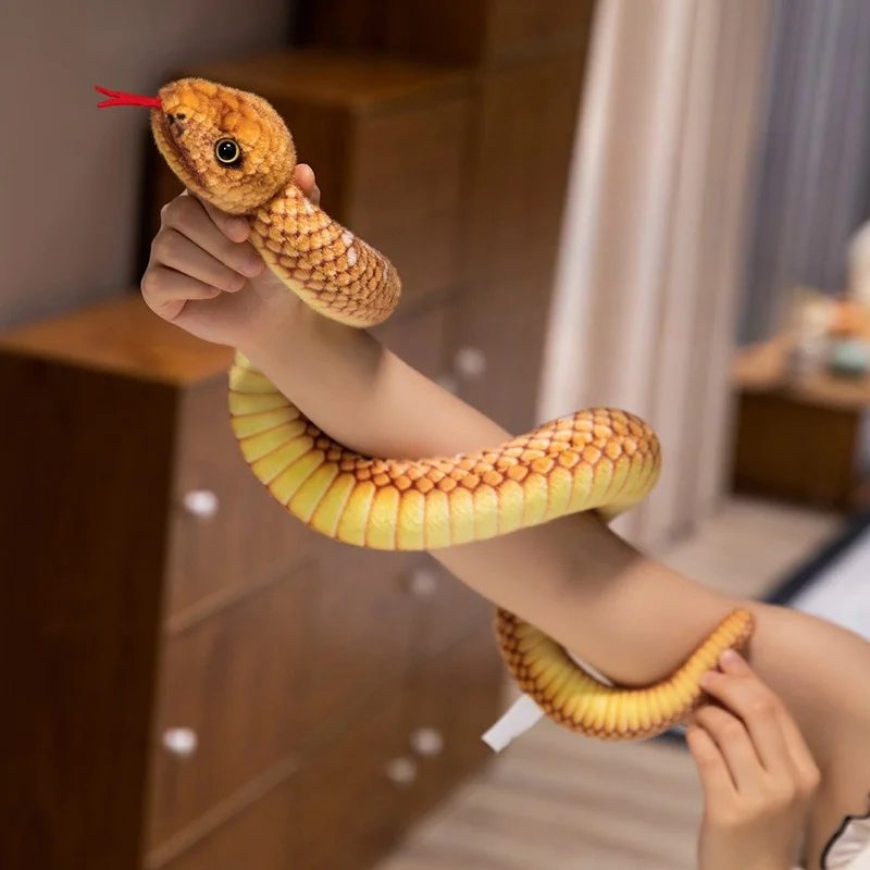 New 50cm-65cm Multicolored Real Life Snake Plush Toys Soft Curved S ...