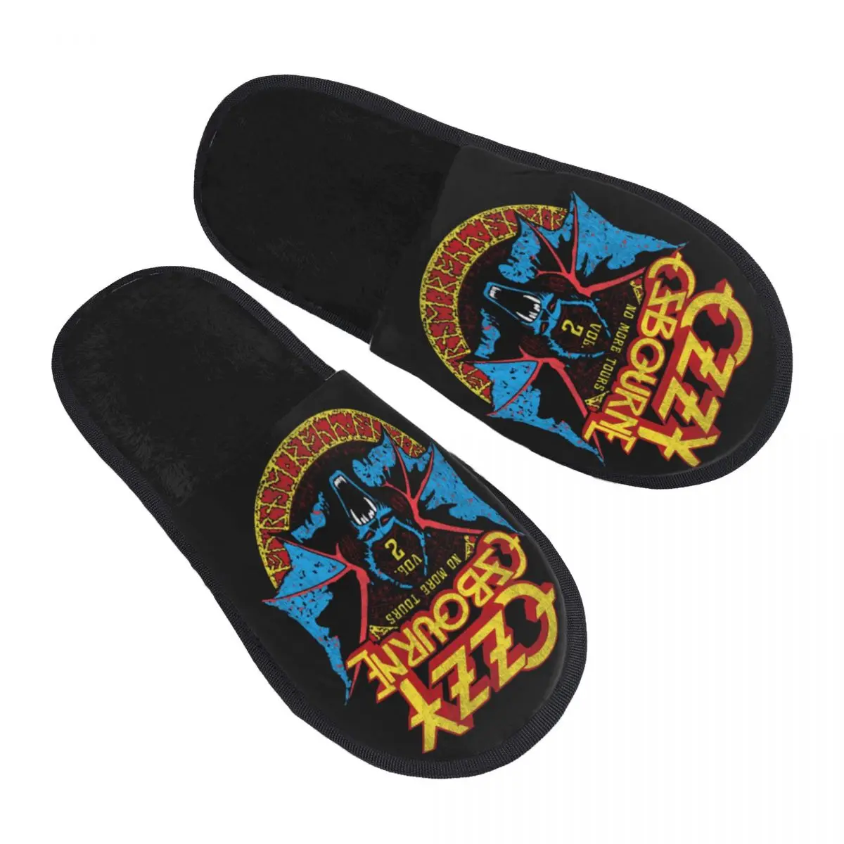 Heavy-Metal-Band-Rock-House-Slippers-Soft-Warm-Ozzy-Osbourne-Prince-Of ...