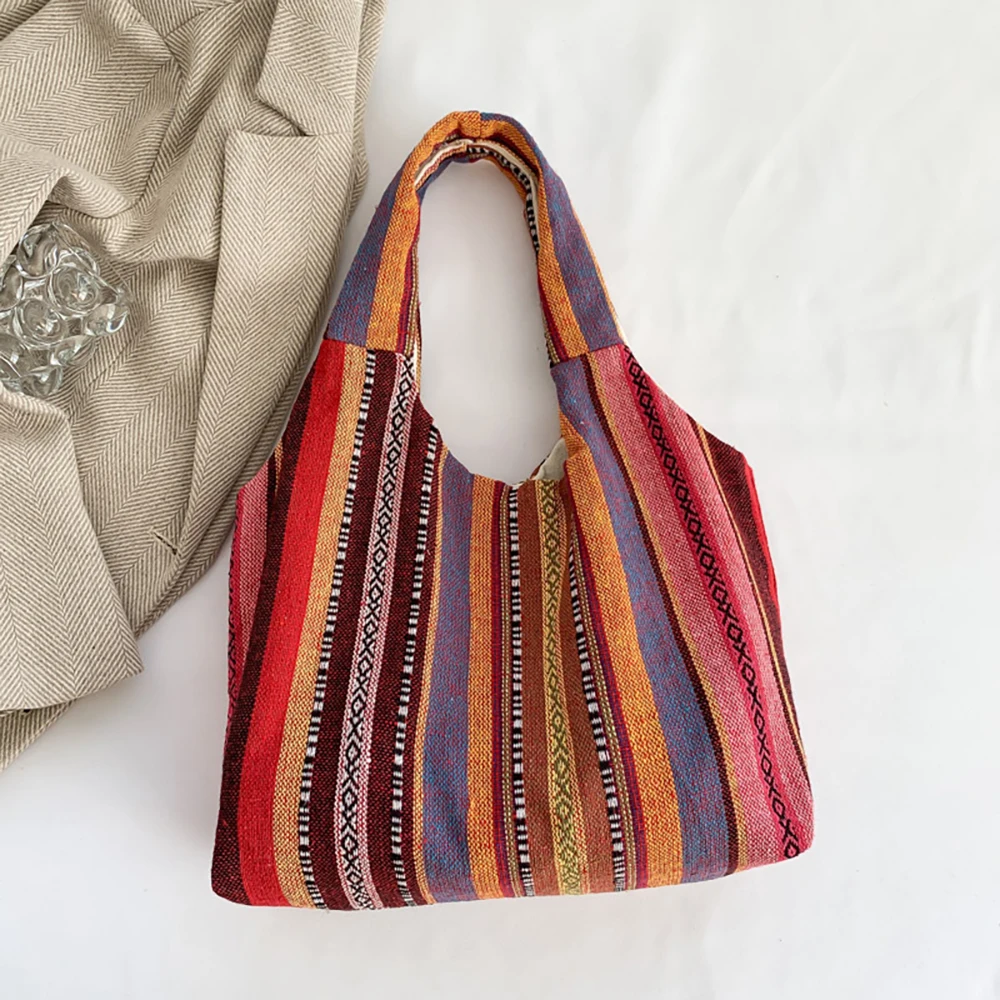 Trend-Rainbow-Striped-Canvas-Shoulder-Bags-Women-Large-Capacity-Casual ...