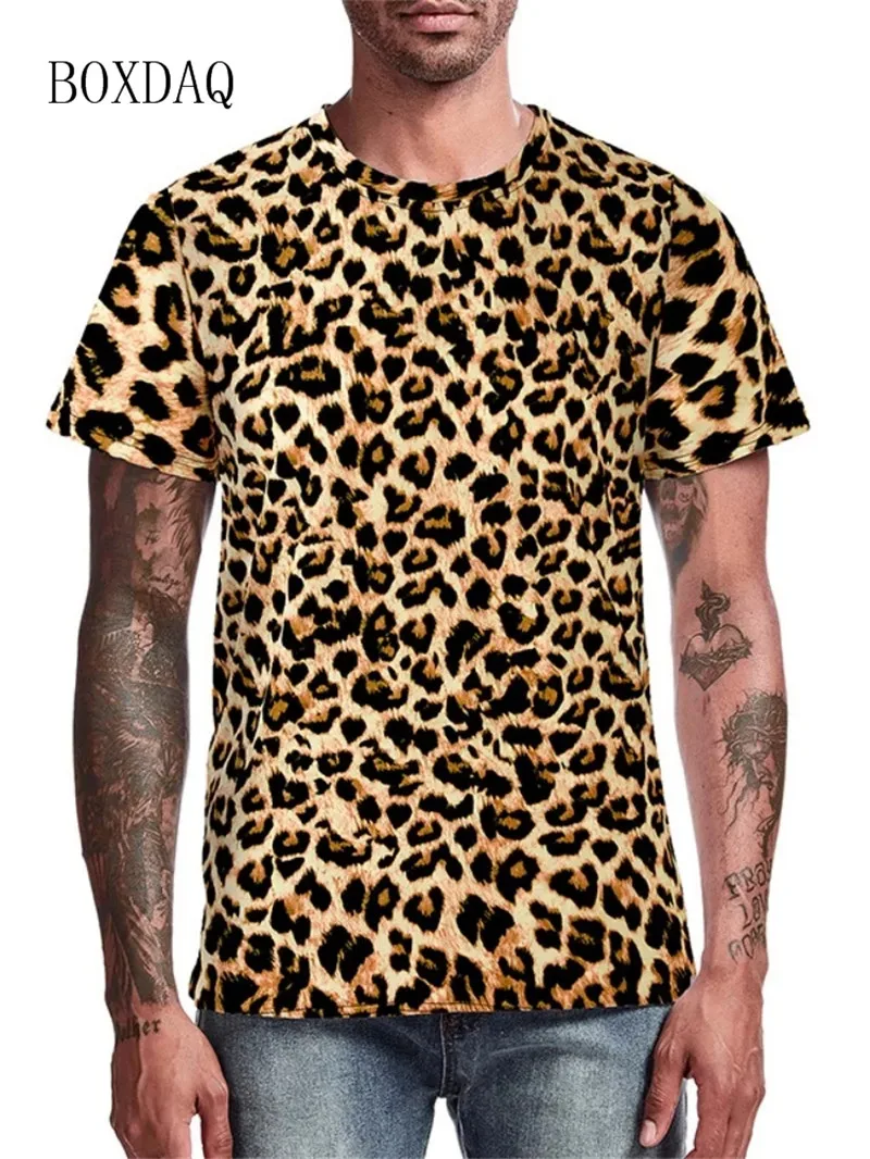 Leopard-Men-s-Fashion-T-Shirts-Short-Sleeve-Streetwear-3D-Print-Trend-T ...