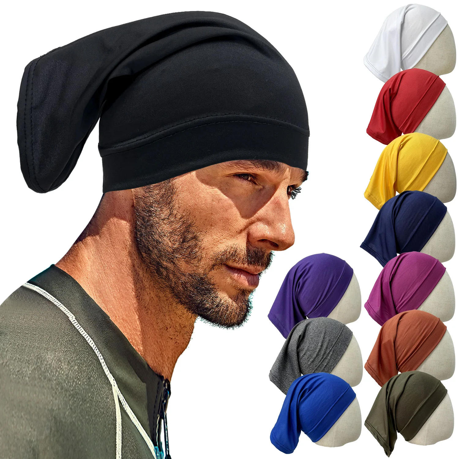 Multicolor-Fashion-Muslim-Hijab-Caps-Ramadan-Hijab-Undercap-Head-Cover ...