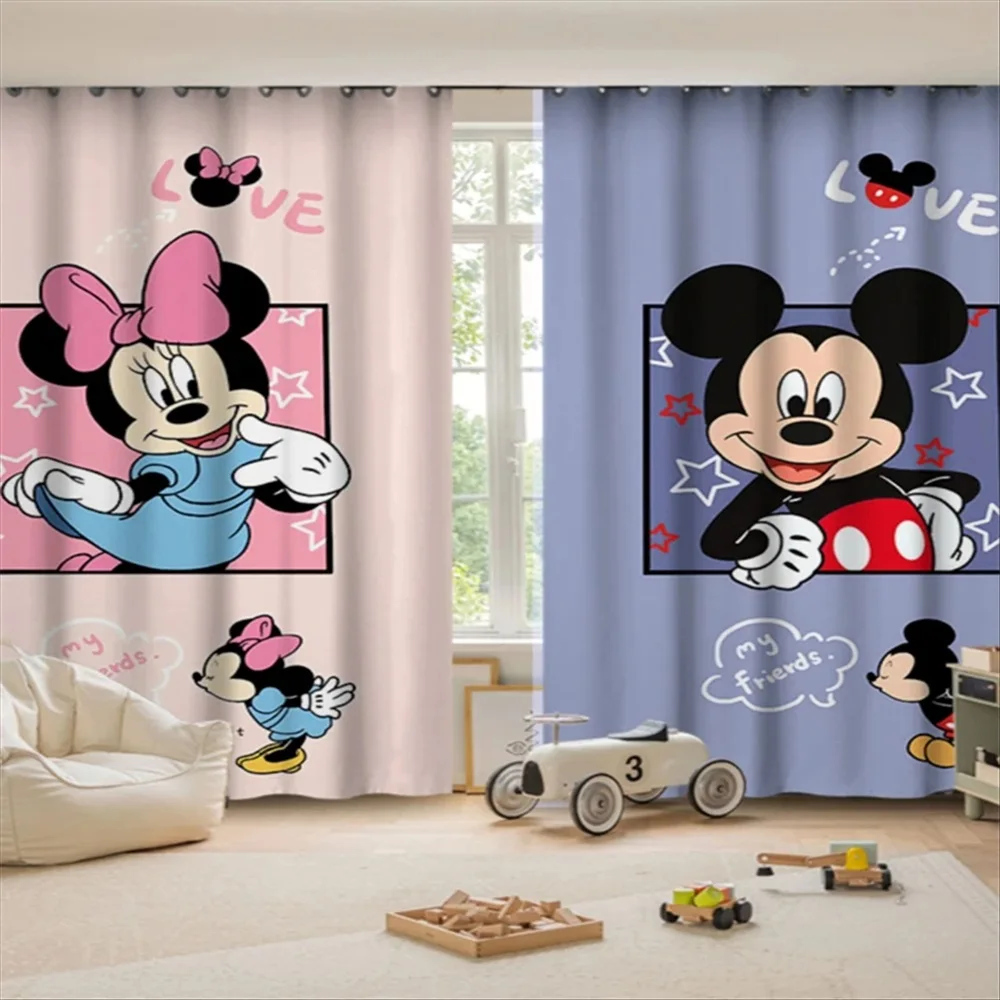 Cartoon-Mickey-Mouse-Full-Blackout-Curtain-Children-s-Room-Curtains ...