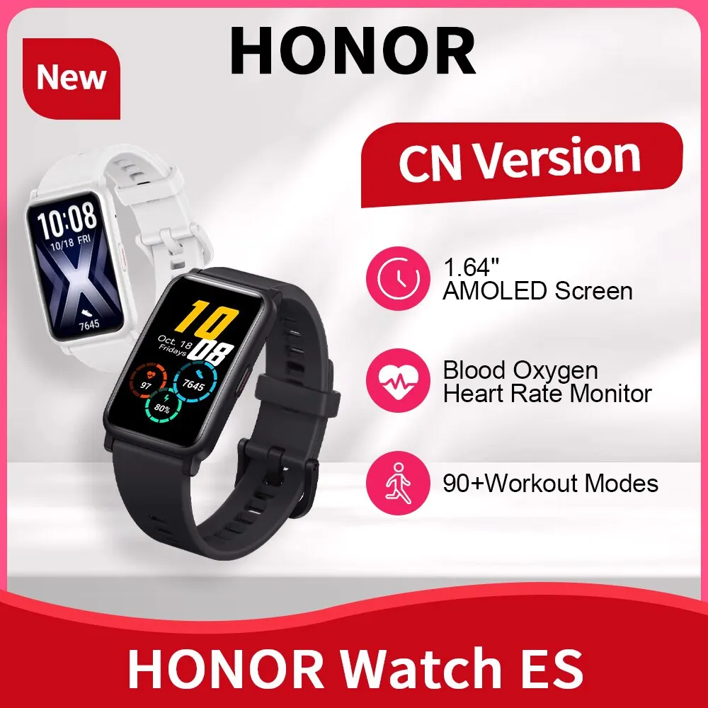 Honor Watch ES Smart Watch 1.64'' AMOLED Screen 5ATM Oxygen Blood Hear ...