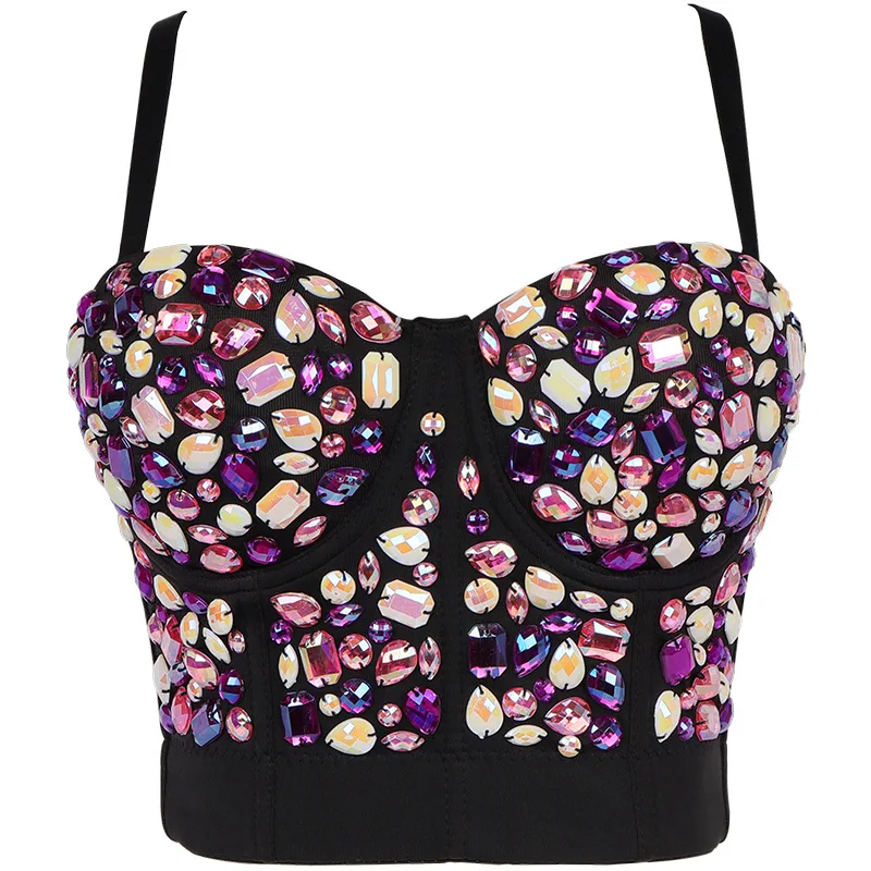 Luxury-Mixed-Color-Acrylic-Stone-Bustier-Bra-Women-Sexy-Crystal ...