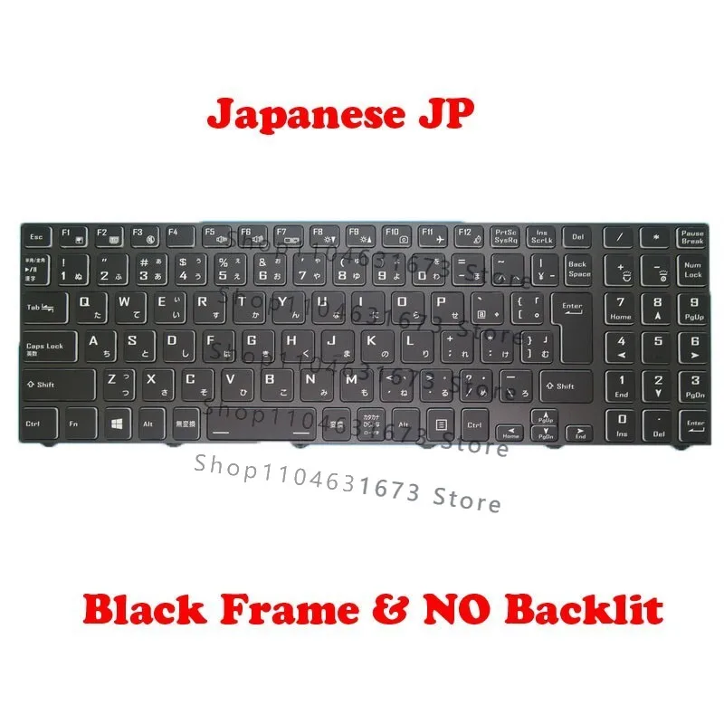 No Backlit JP Keyboard For CLEVO CVM18H90J09430 6-80-N15Z0-21D-1 ...