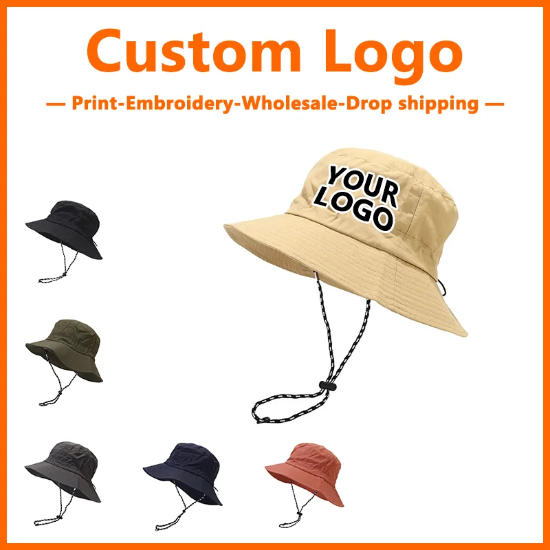 Custom-Embroidery-Foldable-Bucket-Hat-for-Men-and-Women-Baseball-Cap ...