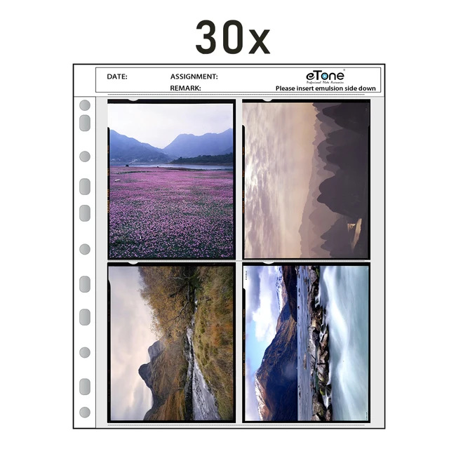eTone 4x5 Negatives Film Storage Bags Acid-free Pages Black&White Color ...