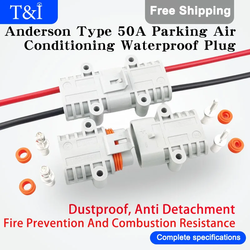 5/20/100 Sets Style 50A Waterproof Parking Air Conditioning Plug 12V ...