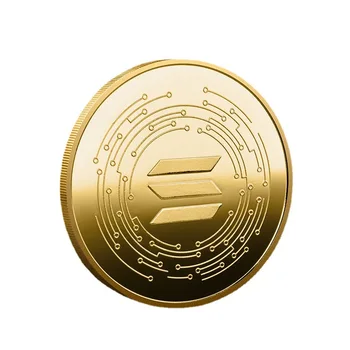 Solana Coin SOL Coin Gold, Silver Plated Physical Metal Crypto SOL Coin ...