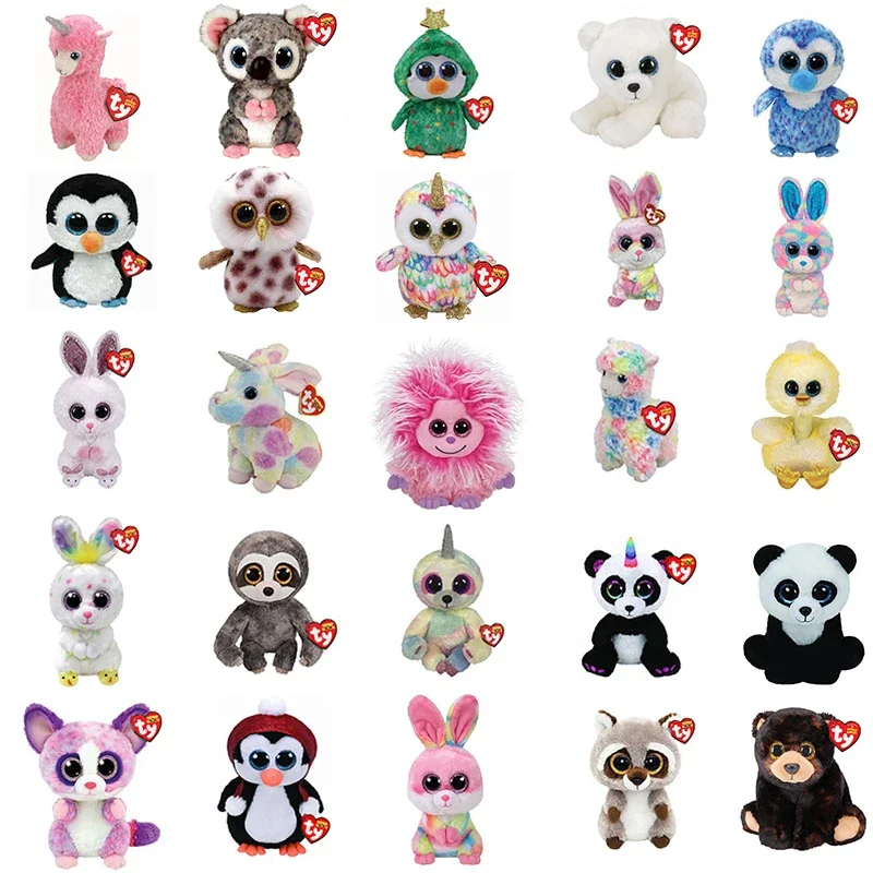 Ty-Beanie-peluche-Multicolor-de-ojos-grandes-juguete-de-peluche-de-15cm ...