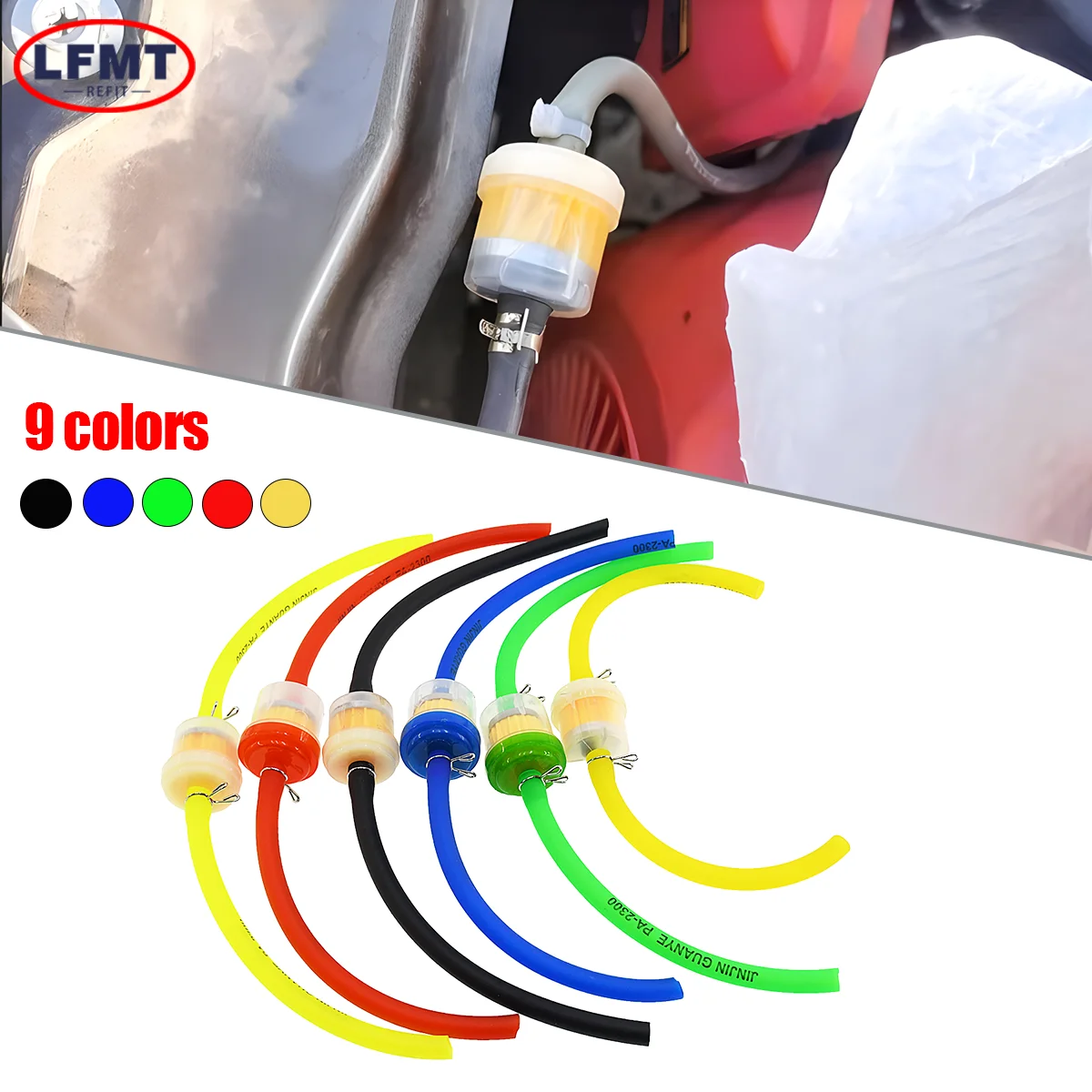 For 49cc 50cc 110cc 125cc Motocross Universal Gas Fuel Filters and Fuel ...