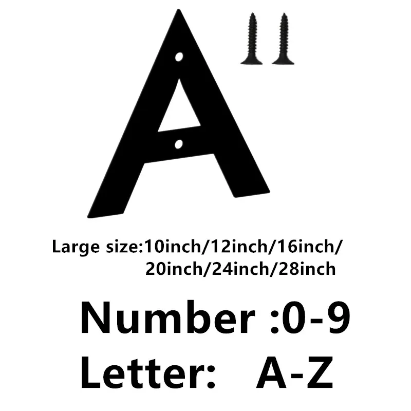 Large-big-size-10-to-28inch-metal-number-letter-sign-home-house ...