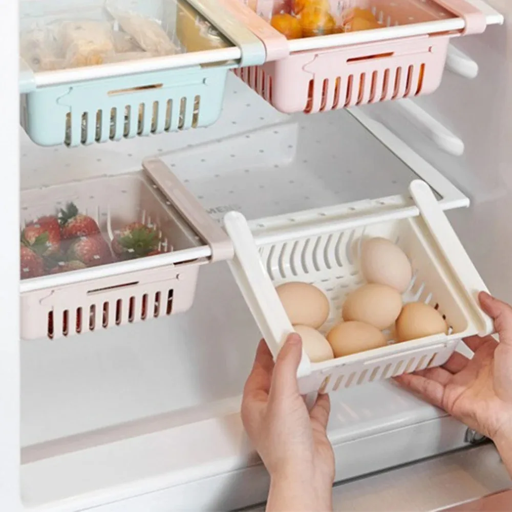 1Pc Home Refrigerator Storage Basket Refrigerator Shelf, Scalable ...