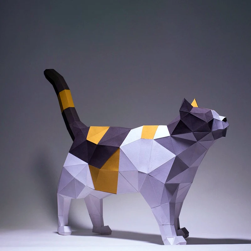 40cm-Cat-Animal-Paper-Model-Home-Decor-Desk-Decoration-Corridor ...