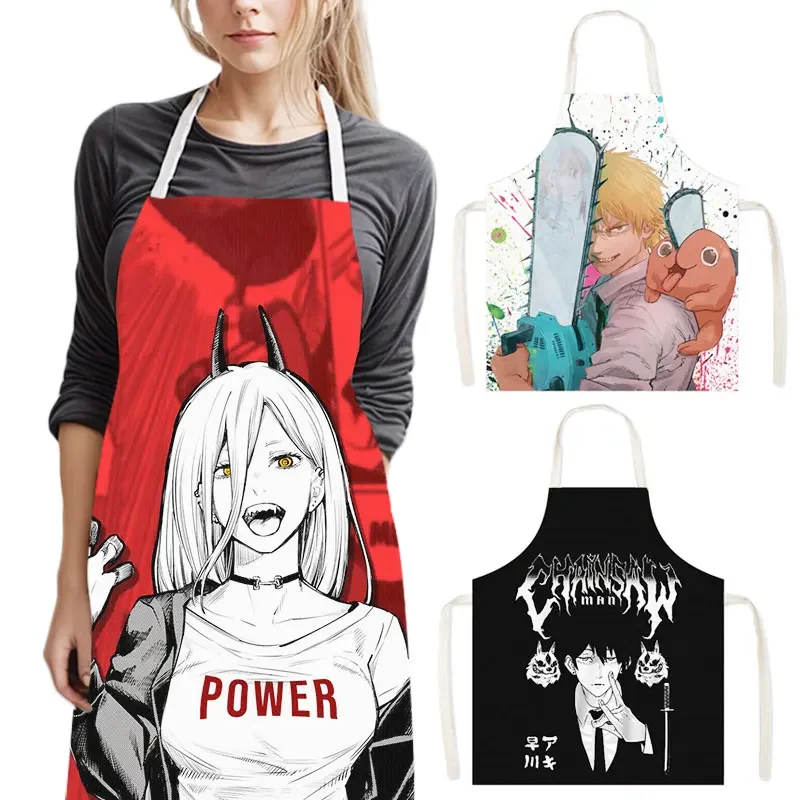 Anime-Chainsaw-Man-Print-Cooking-Aprons-Pochita-Denji-Makima-Power ...