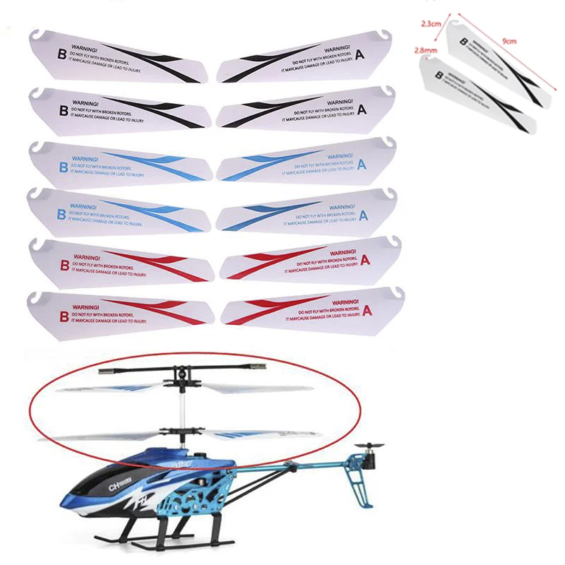4pcs 7.2CM/9CM Spare Blades Fans Props For R/c Mini Helicopter Rotor Rc ...