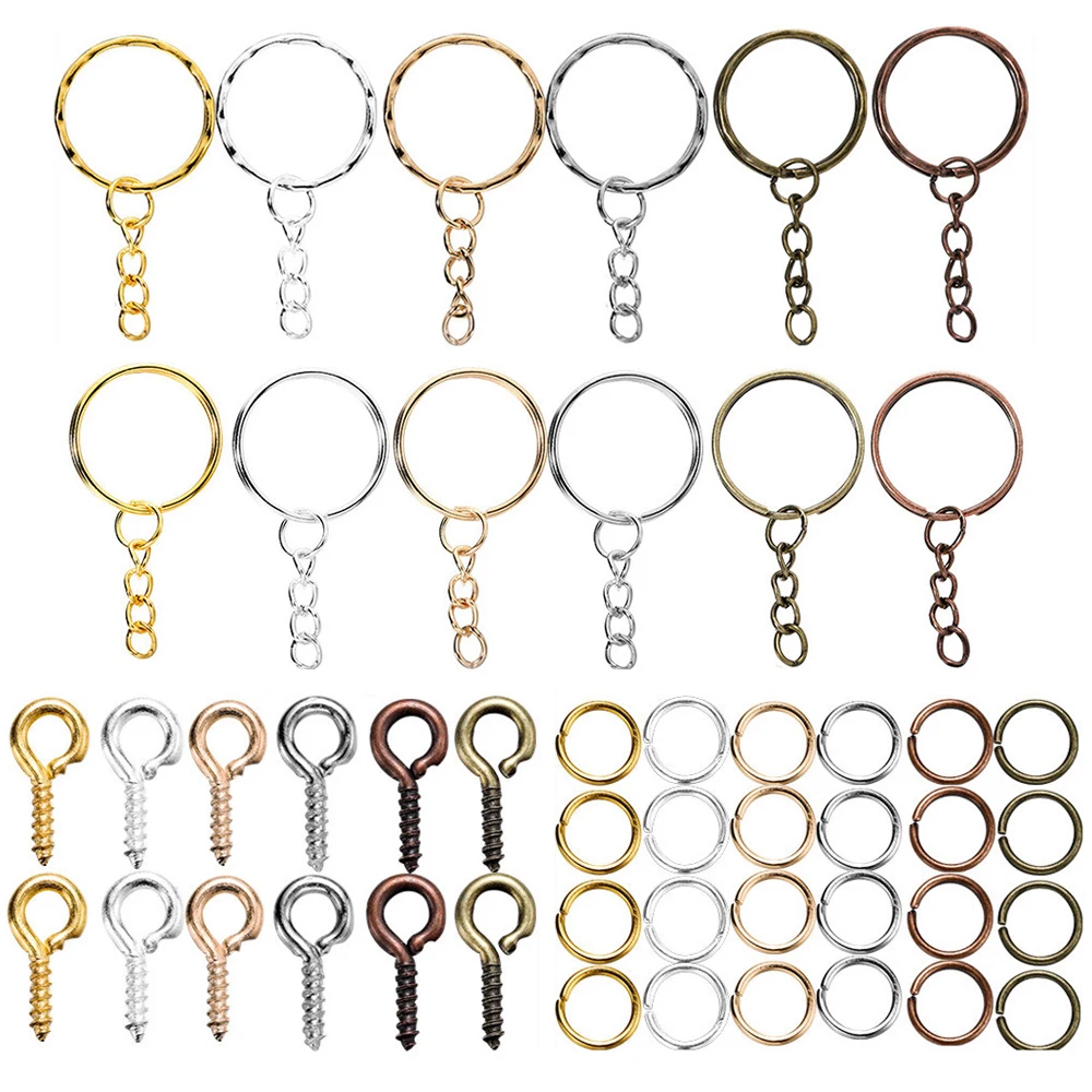110-220Pcs-Keychain-Open-Jump-Rings-Eye-Pins-Kits-For-DIY-Epoxy-Resin ...