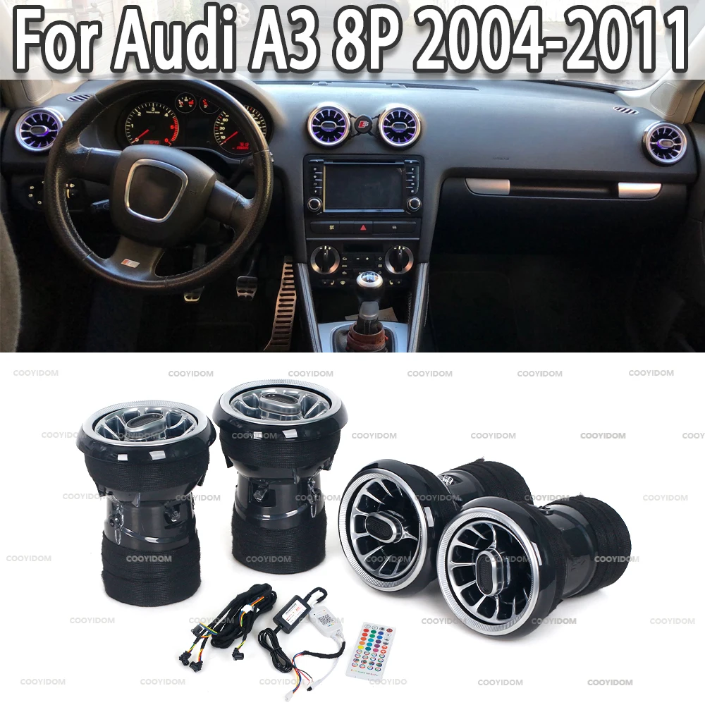 Car-LED-Front-Dashboard-AC-Air-Condition-Vent-Outlet-Turbo-Interior ...