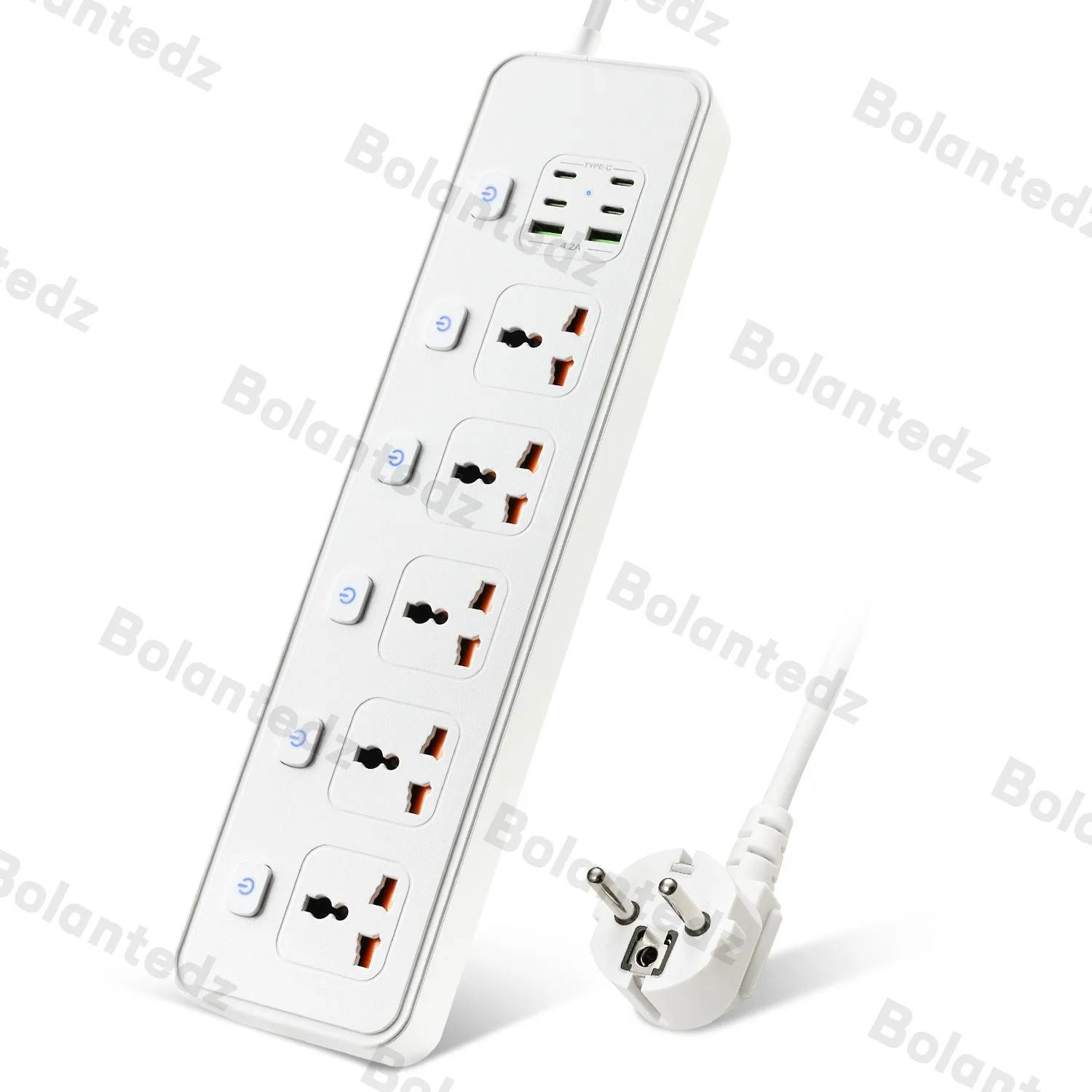 Universal Electric Power Strip Plug EU Outlet Power Socket With 6AC USB ...