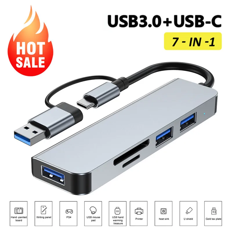 2-In-1-USB-HUB-Computer-Expansion-Splitter-Type-C-Docking-Station-7 ...