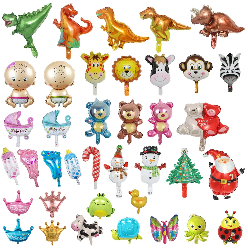 1 Piece Mini Cartoon Animal Character Series Aluminum Film Balloon ...